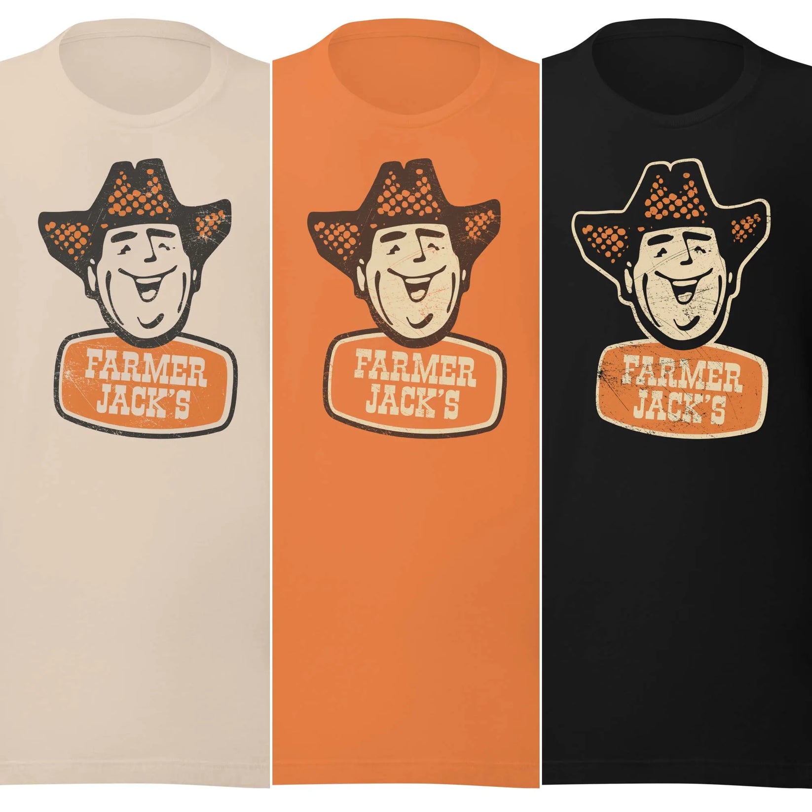 Farmer Jack Supermarket Detroit Unisex Retro T-shirt – Bygone Brand