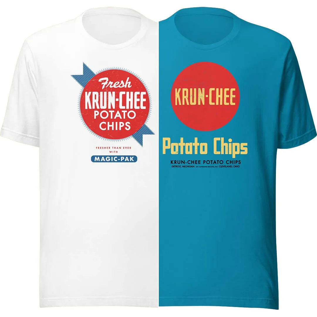 Krun-Chee Potato Chips Detroit & Cleveland Unisex Retro T-shirt ...