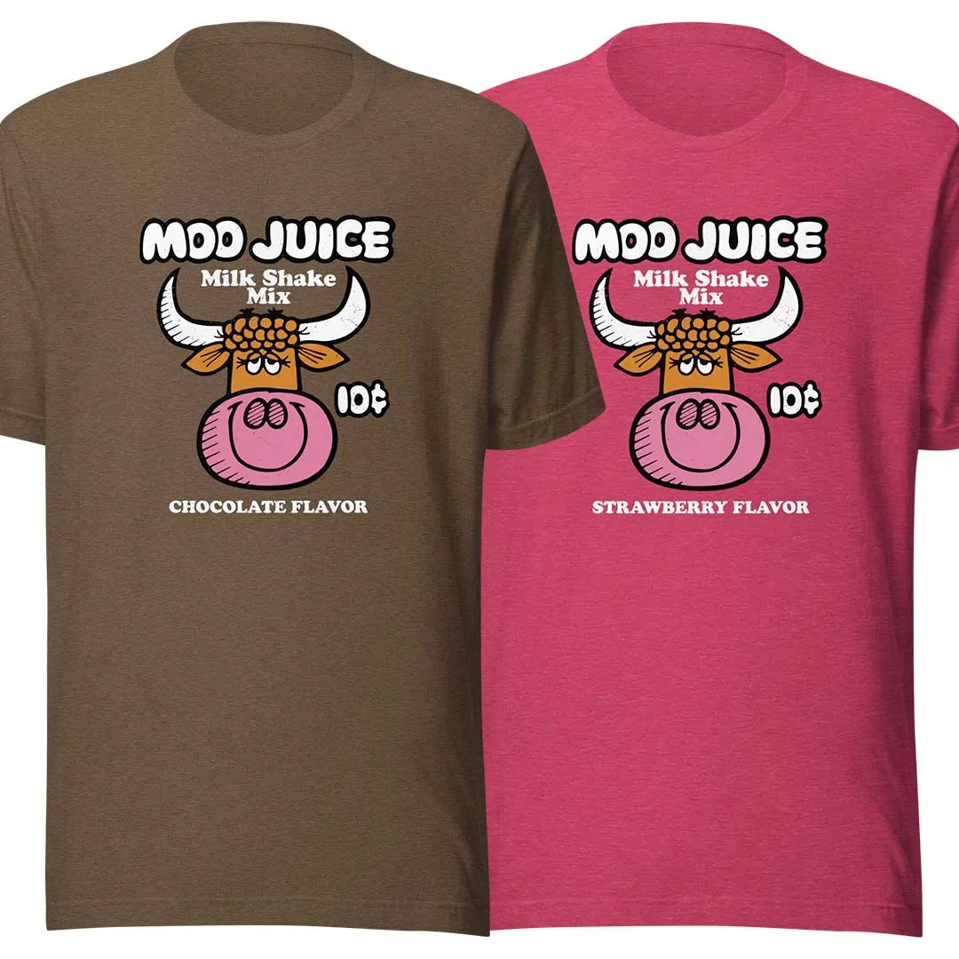 Moo Juice Milk Shake Mix Unisex Retro T-shirt – Bygone Brand