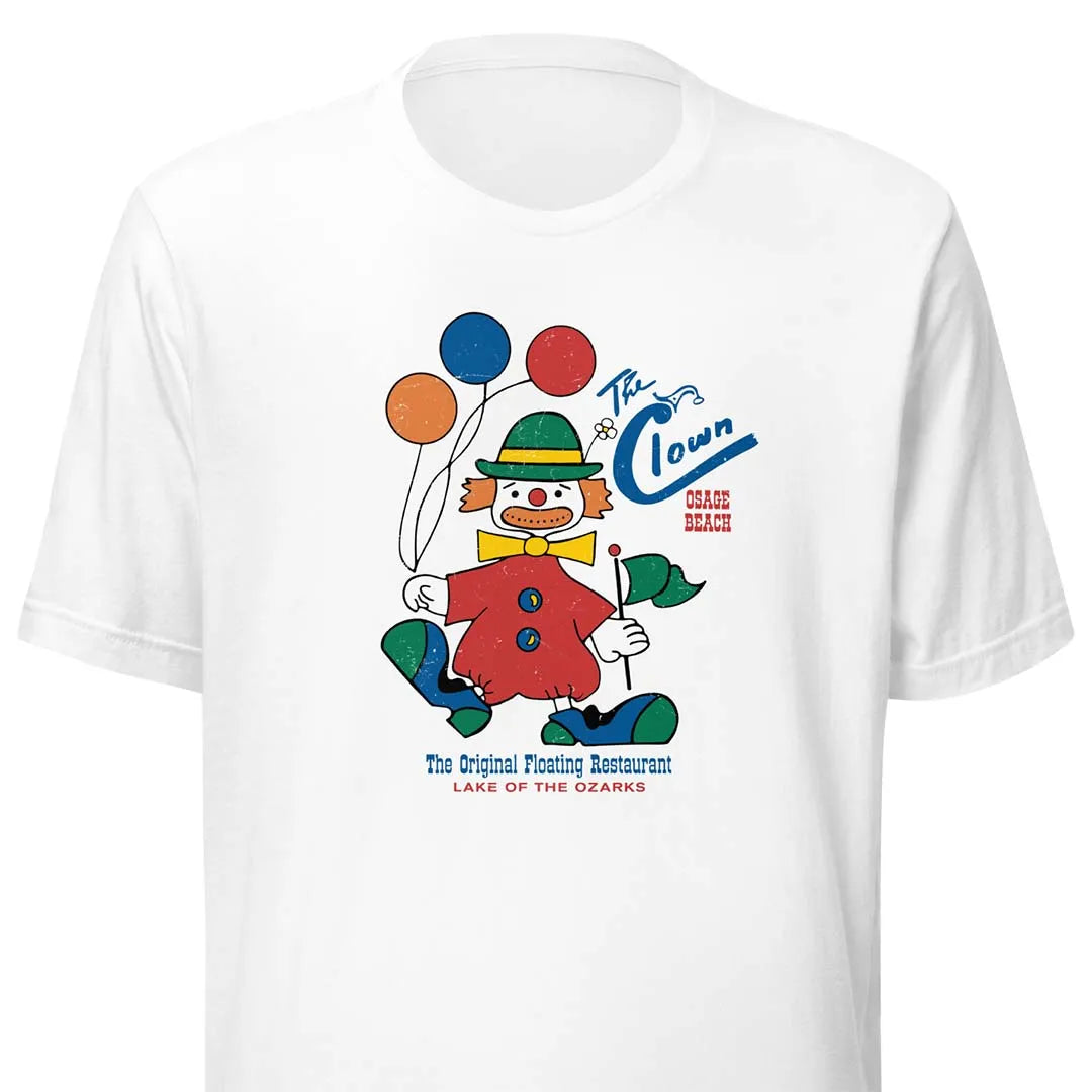 The Clown Floating Restaurant Lake of the Ozarks Unisex Retro T-shirt ...
