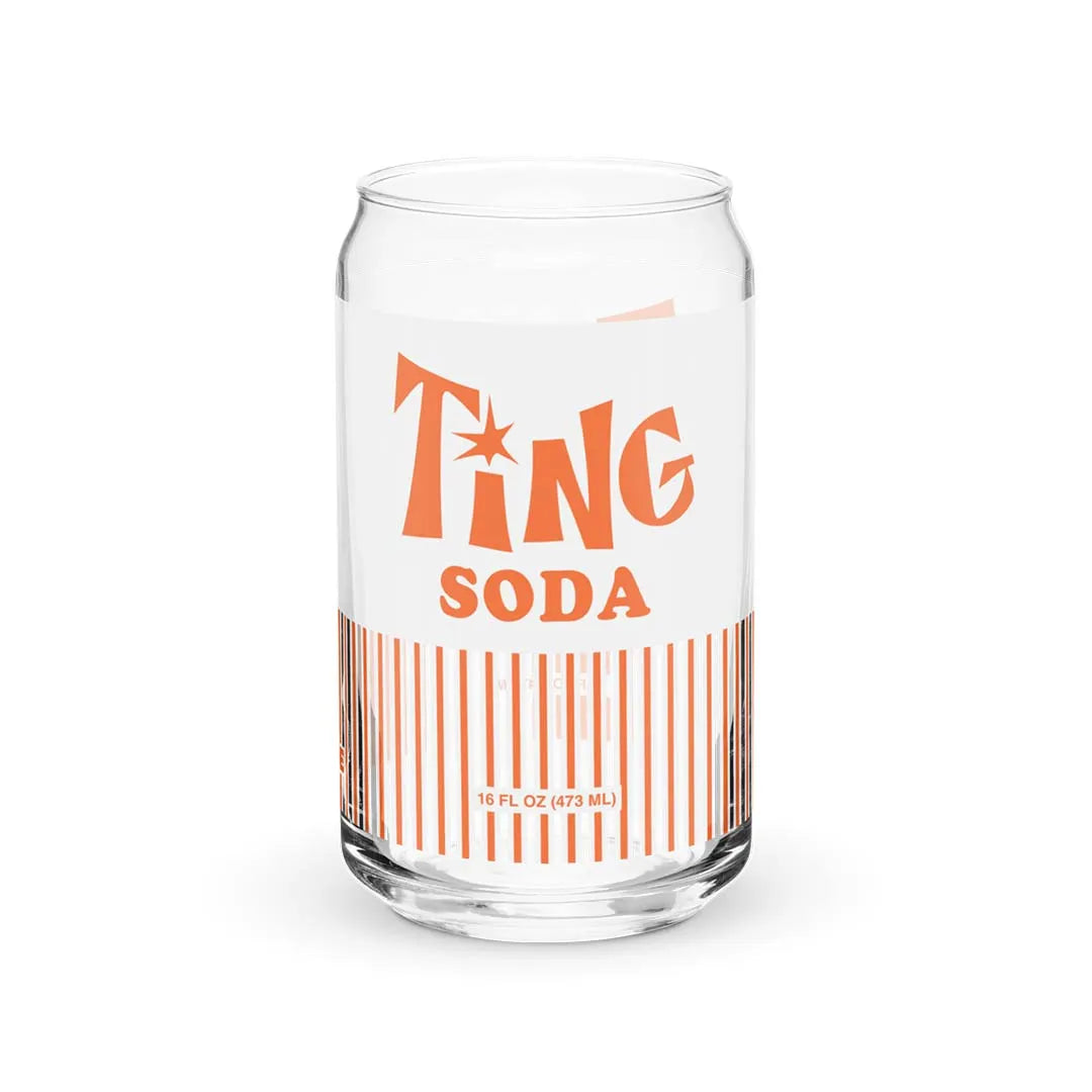 Ting Soda Can-shaped glass Wisconsin – Bygone Brand