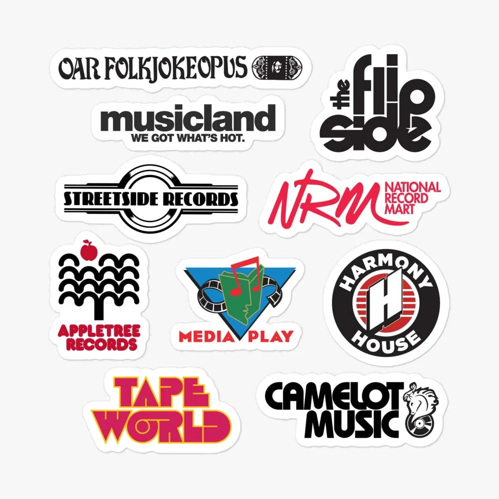 Record Store Sticker Sheet – Bygone Brand
